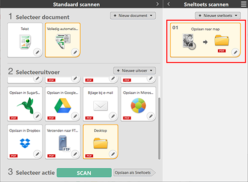 Sneltoets scannen | CaptureOnTouch