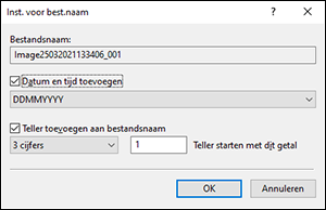 De bestandsnaam van een gescande afbeelding instellen | CaptureOnTouch