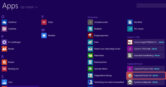 CaptureOnTouch starten | CaptureOnTouch