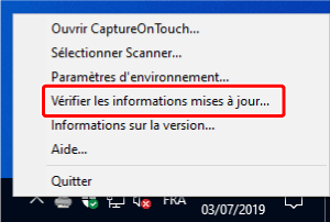Mise à jour du logiciel | CaptureOnTouch